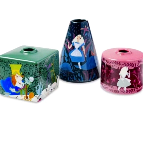 Disney | Accents | Disney Alice Inwonderland 7thby Mary Blair Vase Set ...